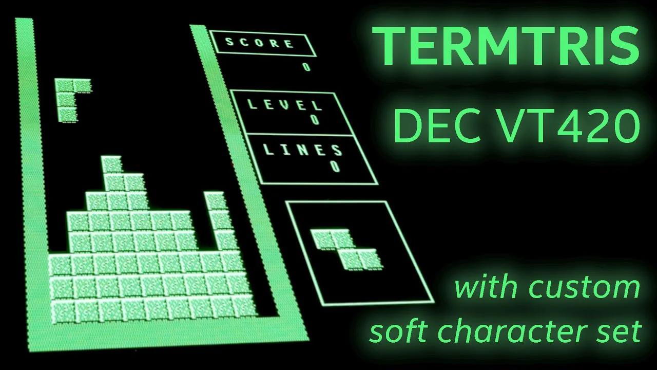 Terminal Tetris Custom Soft Character Set On A Vt420 Serial Terminal