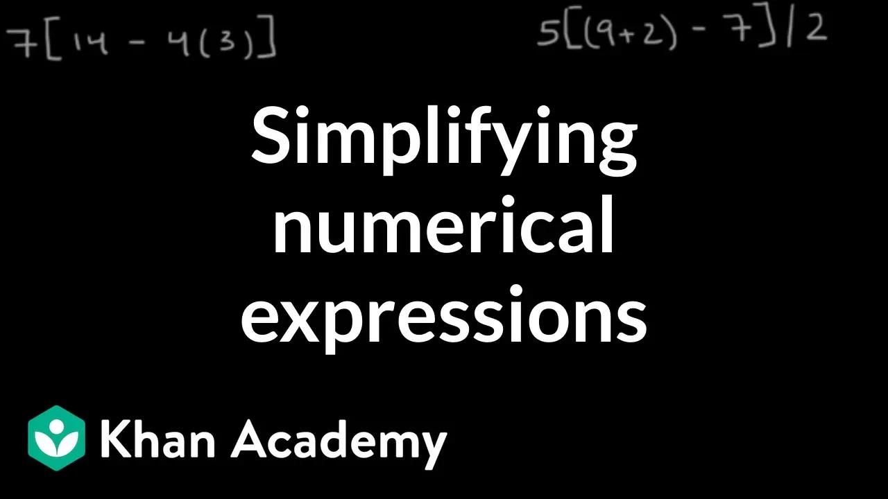 Simplifying numerical expressions | Algebraic reasoning | Grade 5 (TX ...
