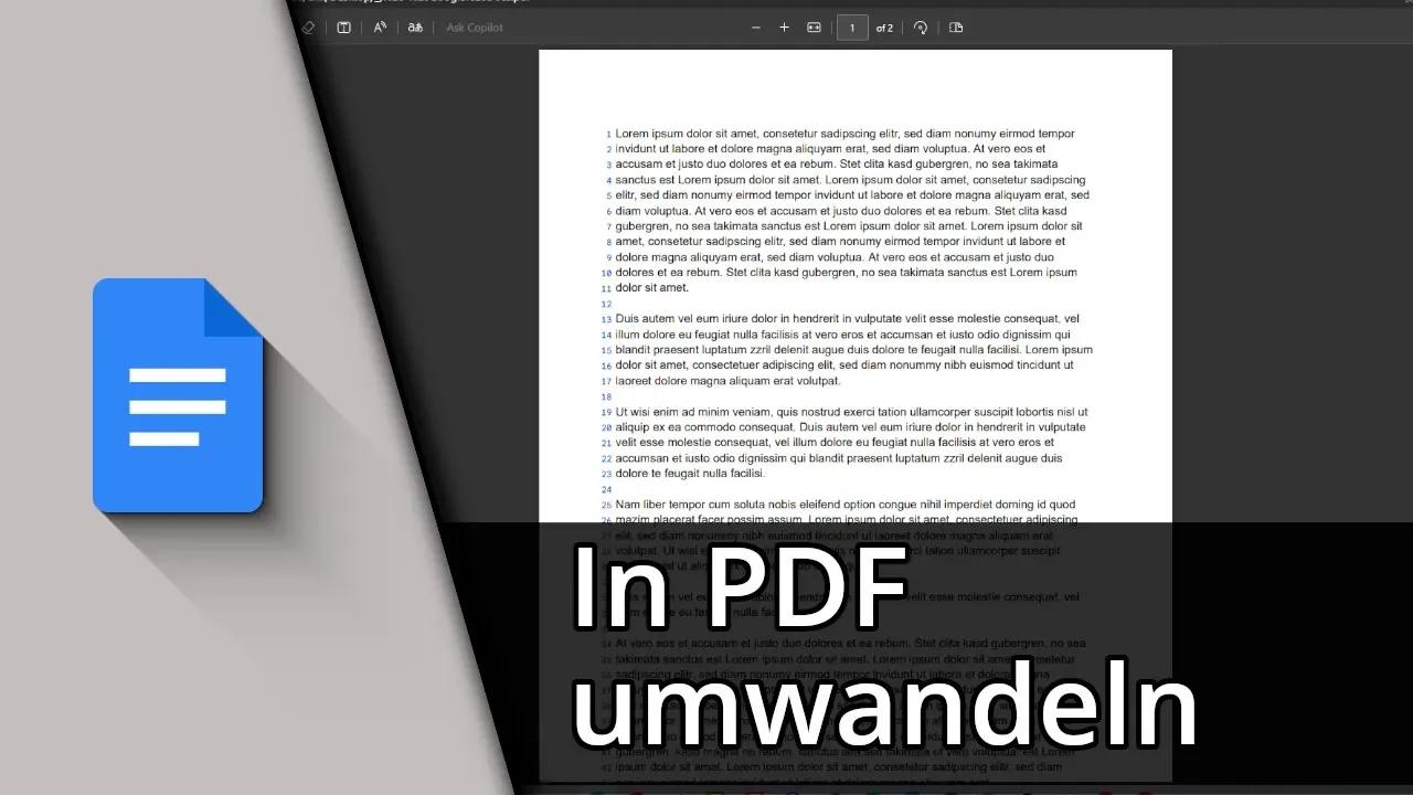Google Docs in PDF umwandeln | Google Docs als PDF speichern Tutorial