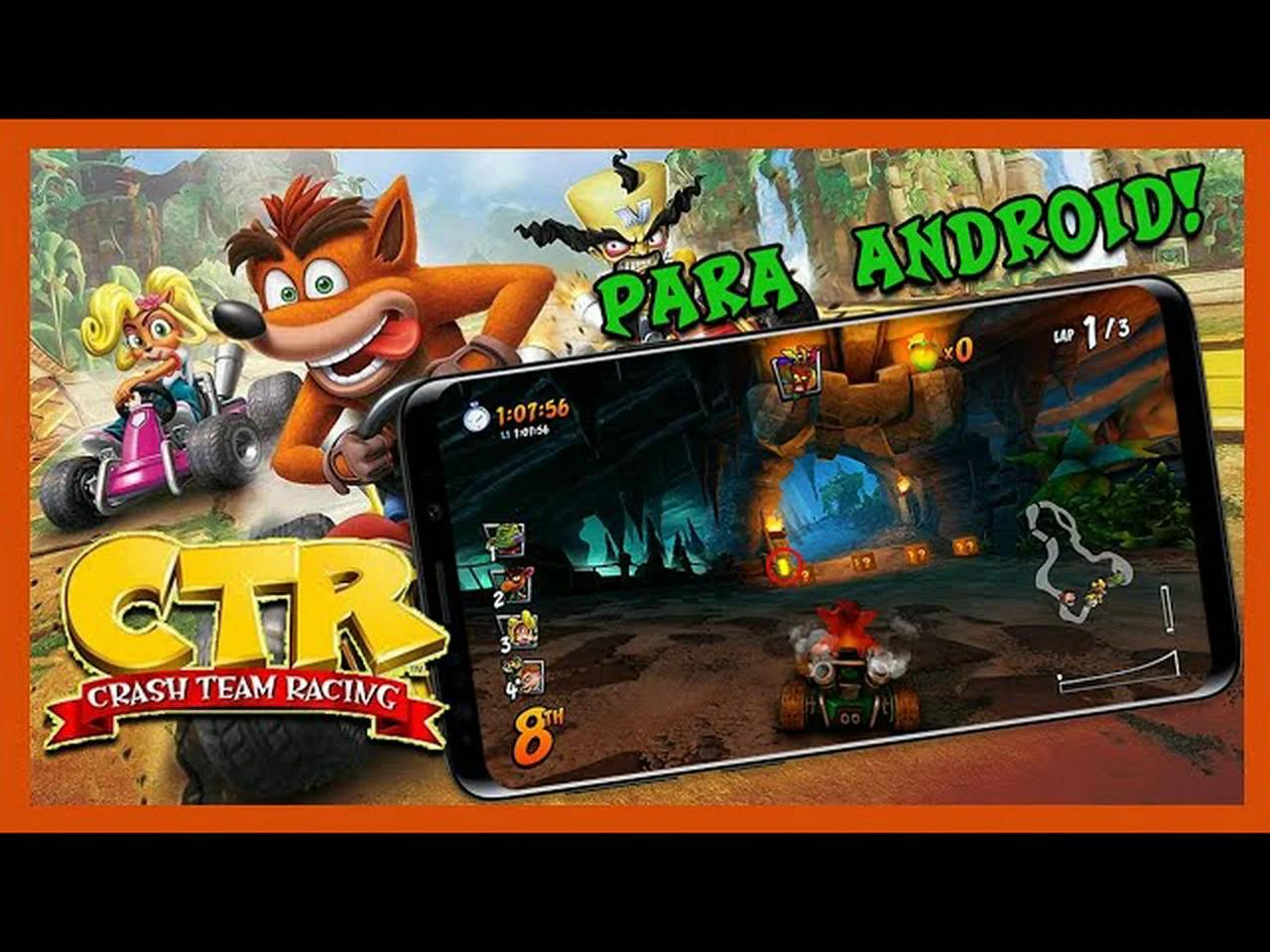 😱 [INCRÍVEL] CTR CRASH TEAM RACING PARA ANDROID EM APK! (SEM EMULADOR) - PS1 VERSÃO