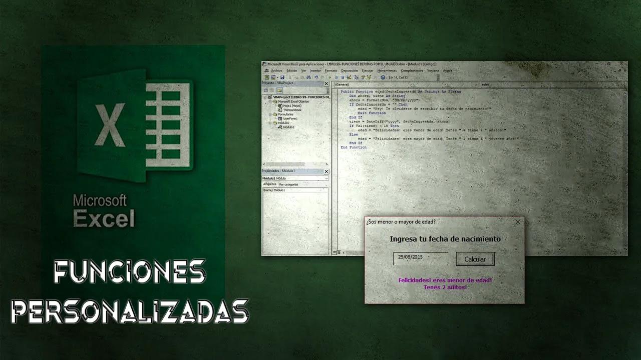 Crear funciones personalizadas en Excel