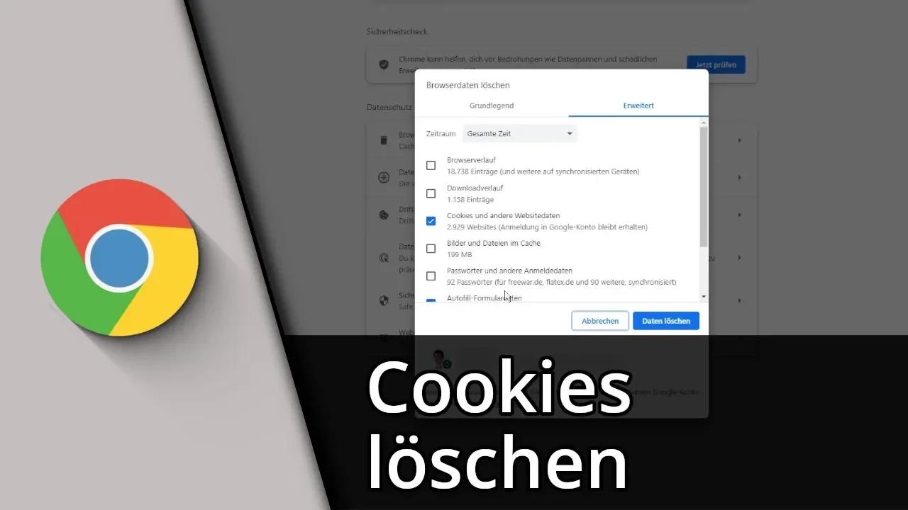Chrome Cookies löschen | Cookies löschen Chrome Tutorial
