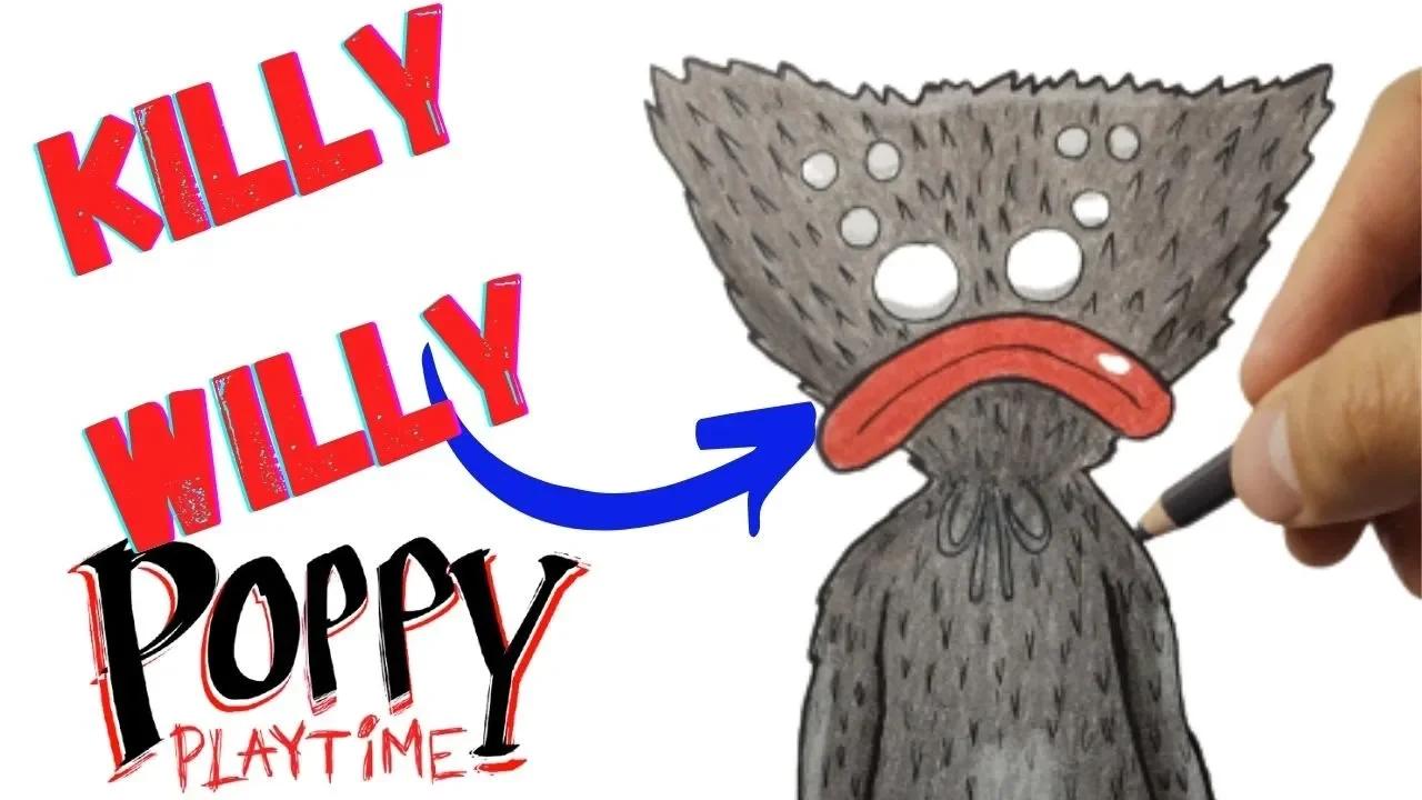 Como DIBUJAR y PINTAR a KILLY WILLY de POPPY PLAYTIME/ How to DRAW ...
