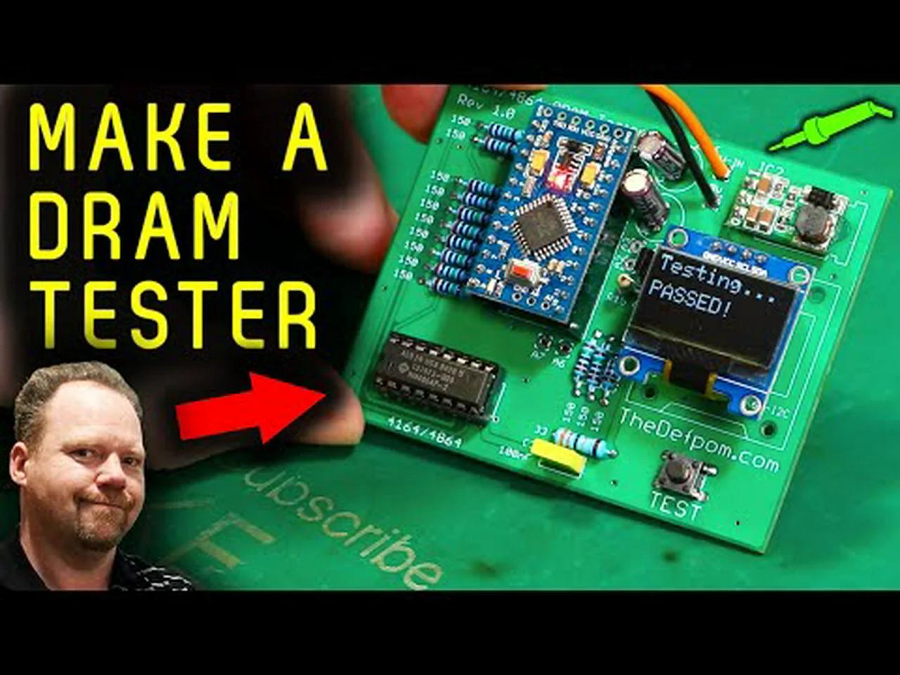 🔴 DRAM Tester Project - Test 4164 4864 DRAM IC's - Sponsored by PCBway ...