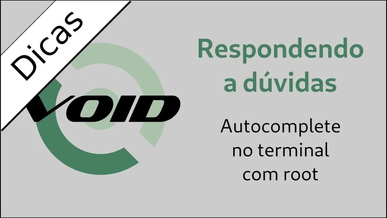Void Linux Autocomplete No Bash Com O Root
