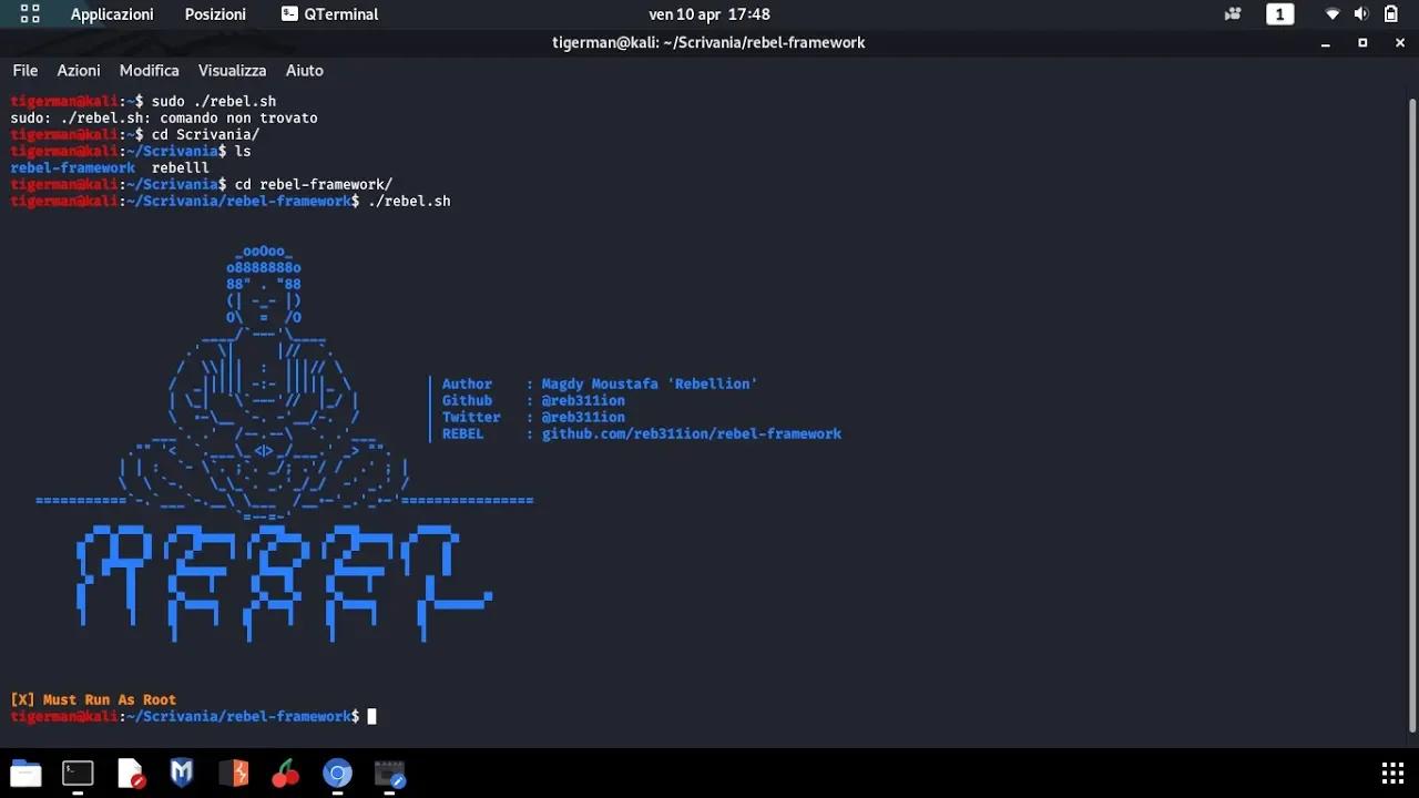 Rebel Framework Kali Linux -Information Gathering Tool Ethical Hacking