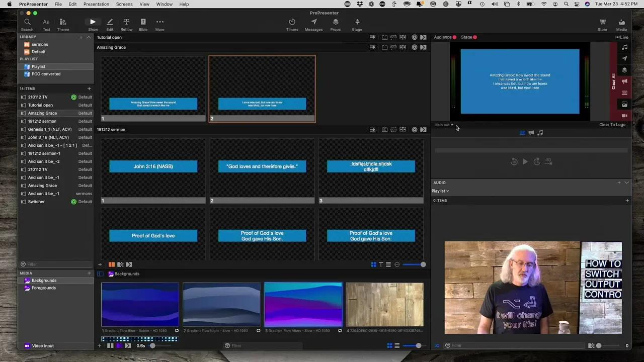 ProPresenter 7 Tutorial: How to switch which screen the pro7 UI controls