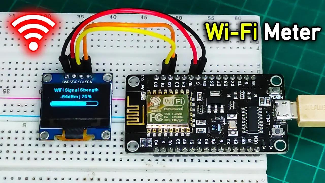 Wifi Signal Strength Meter OLED Display With ESP8266 || WiFi Signal Scanner Monitor or Checker