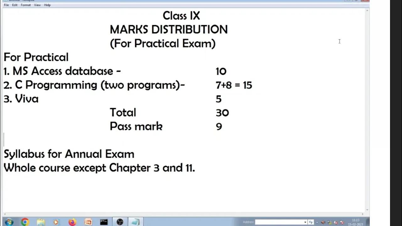 Preparation for Class 9 Computer Science Practical Examination ...