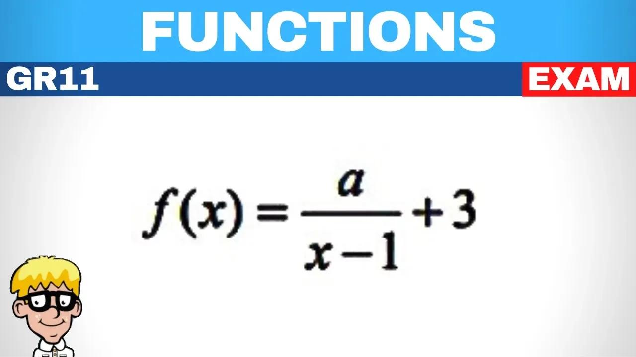 Functions grade 11 exam questions