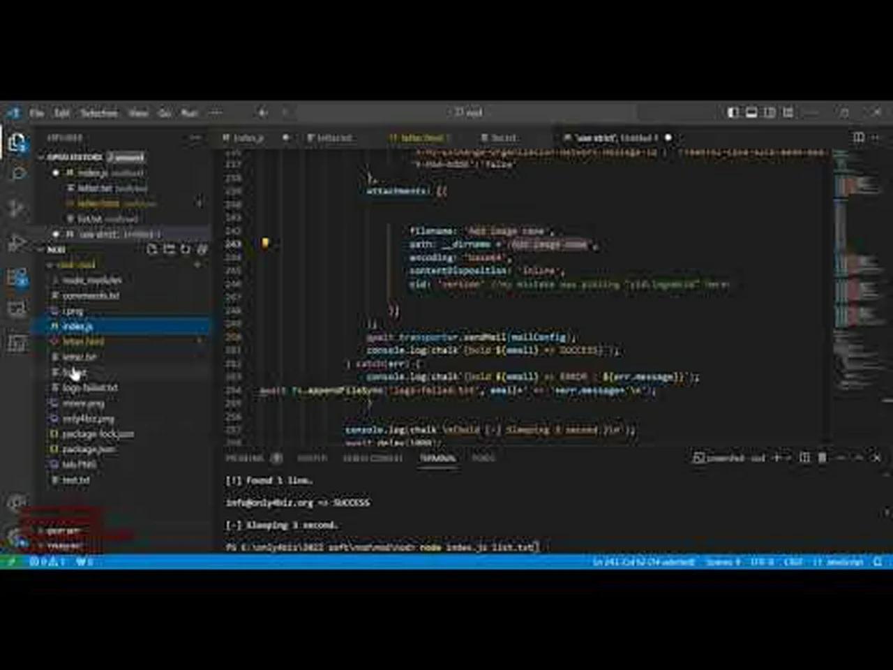 How to use Node.js Sender