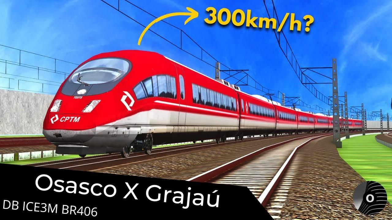 OpenBVE - 300km/h??? OSASCO x GRAJAÚ com o TUE DB ICE3M BR406! Linha 9 ...