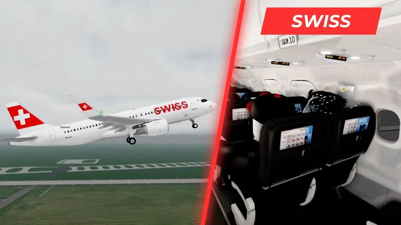 ROBLOX | SWISS | A320 | Economy Class (Airline Review/ Flight Review)