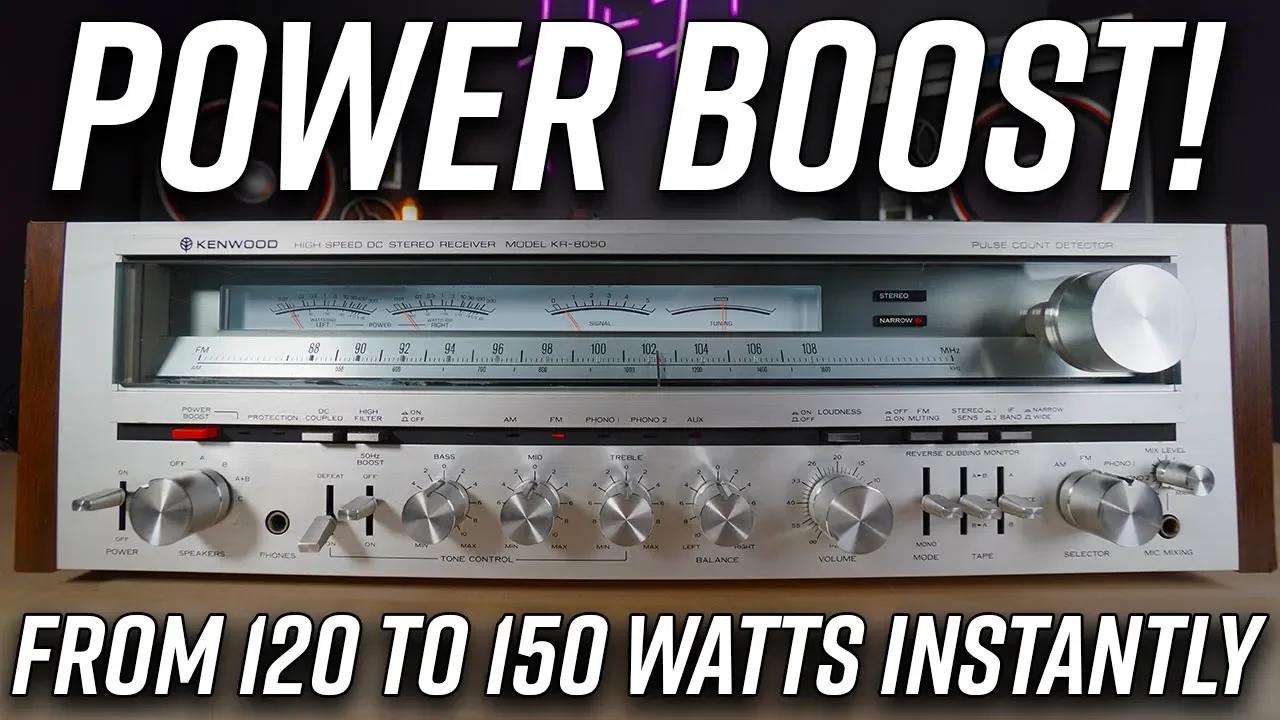 POWER BOOST into a MONSTER Receiver! Kenwood KR-8050 Vintage HiFi