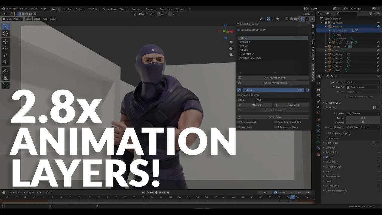 BLENDER 2.8x - ANIMATION LAYERS ADDON! -AWESOME ️