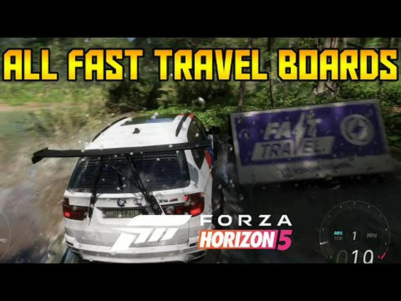 Forza Horizon 5 - All 50 Fast Travel Boards Locations Guide
