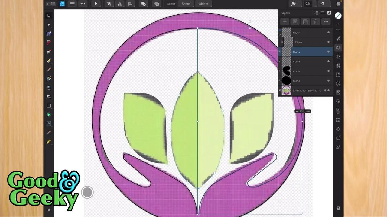 Affinity Designer V2 Tracing Shapes Node Tool Shape Tool