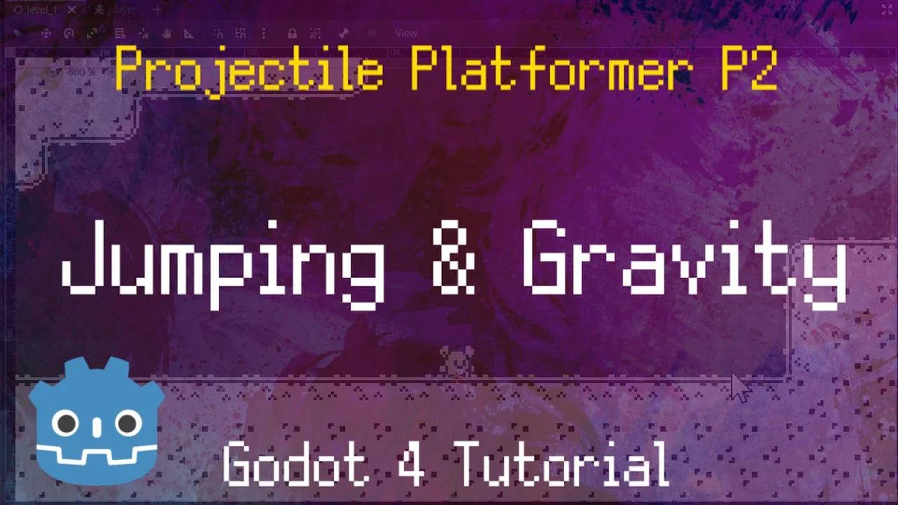 Player Jumping & Gravity for CharacterBody2D - 1 Bit Projectile Platformer Part 2 - Godot 4 Tutorial