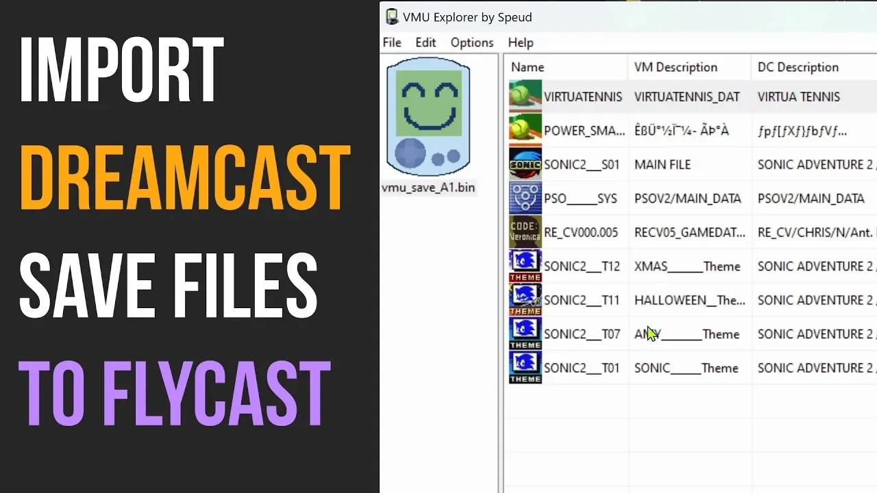 How to Import Dreamcast internet save files to Flycast