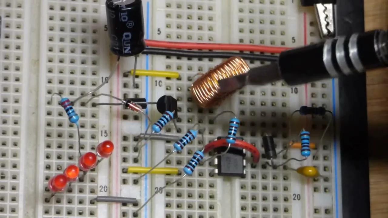 Quick look at prototype voltage booster circuit I put together