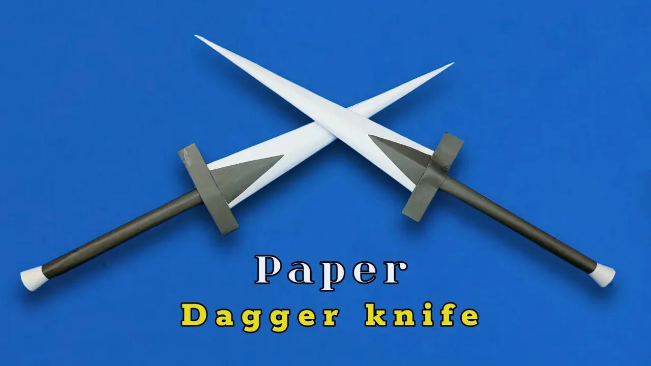 DIY - MAKING PAPER KNIFE - How to make a paper dagger knife ( Origami ...