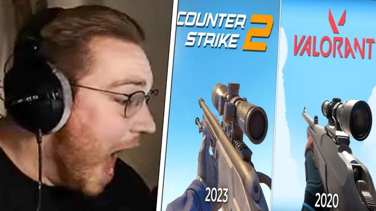 ohnePixel Reacts to CS 2 vs Valorant - Physics and Details Comparison