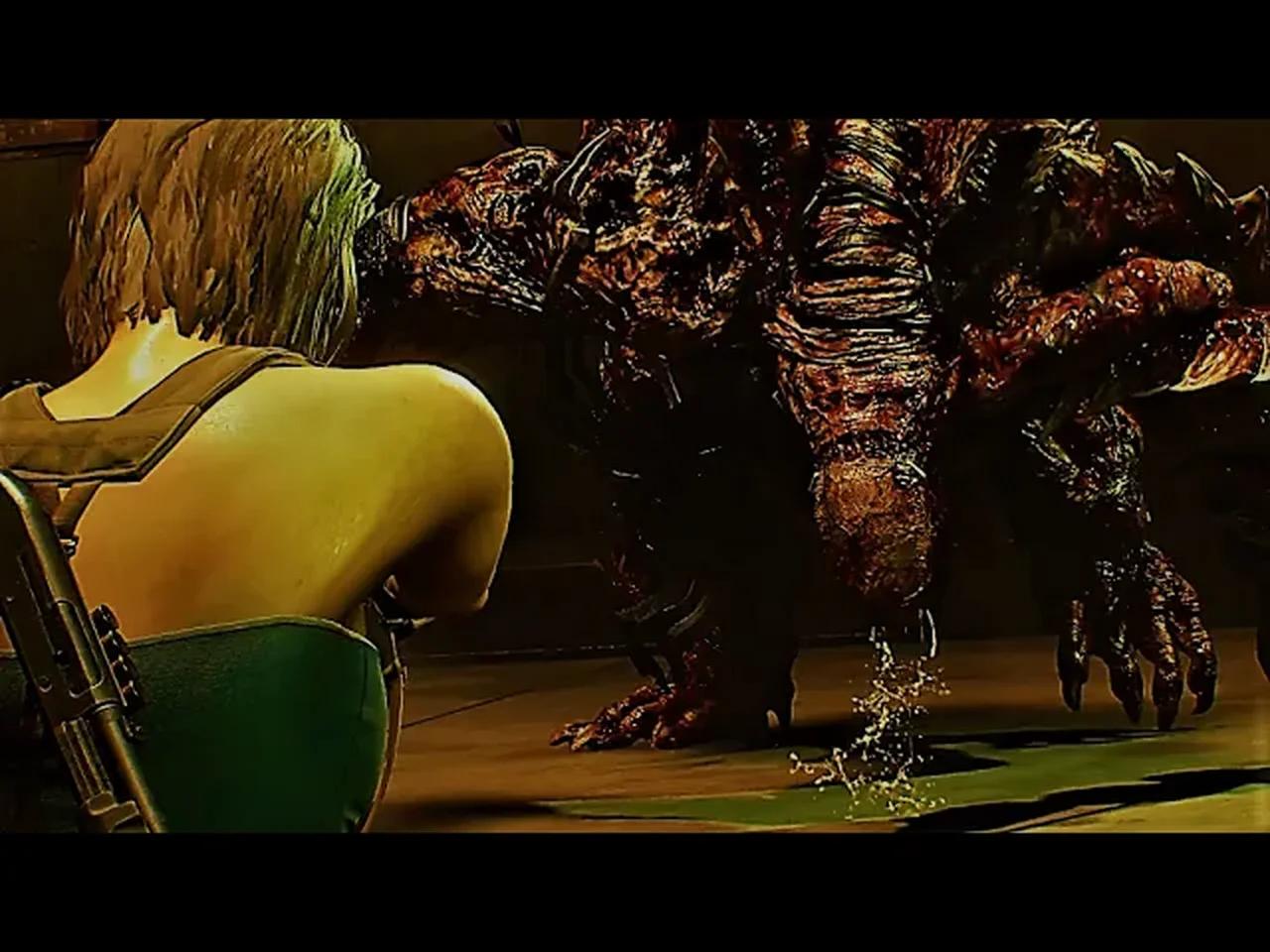 Resident Evil 3 3rd Nemesis Boss Battle FIXED CAMERA 4K