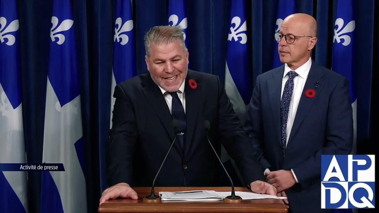 30 oct 2024 - Point de presse du PQ avec Bérubé et Arseneau
