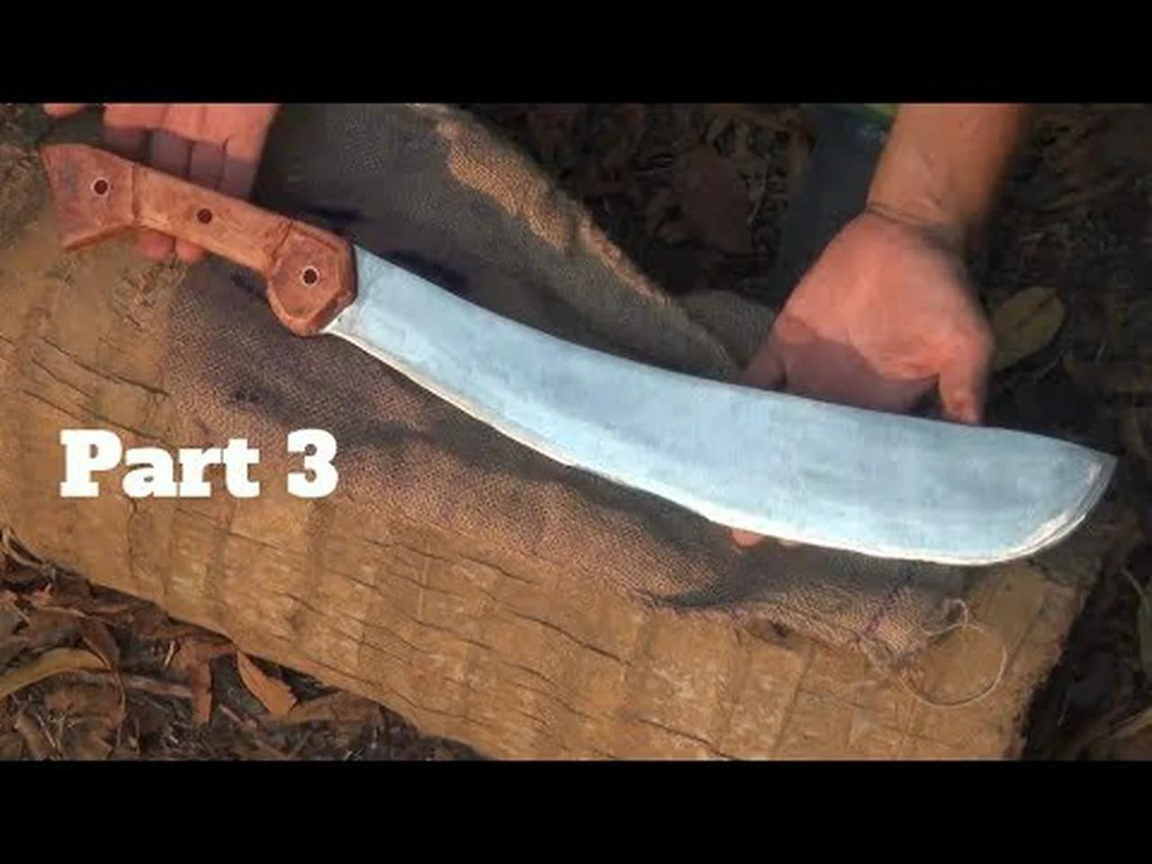 Machete #3 Tempering with the Venturi Fury, doing the Handle & Forge in ...