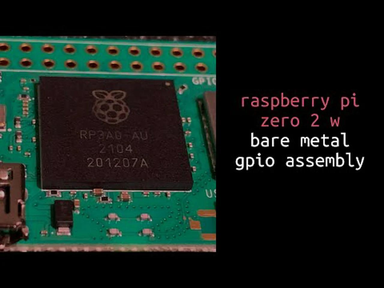 blink an led on the raspberry pi zero 2 with baremetal assembly
