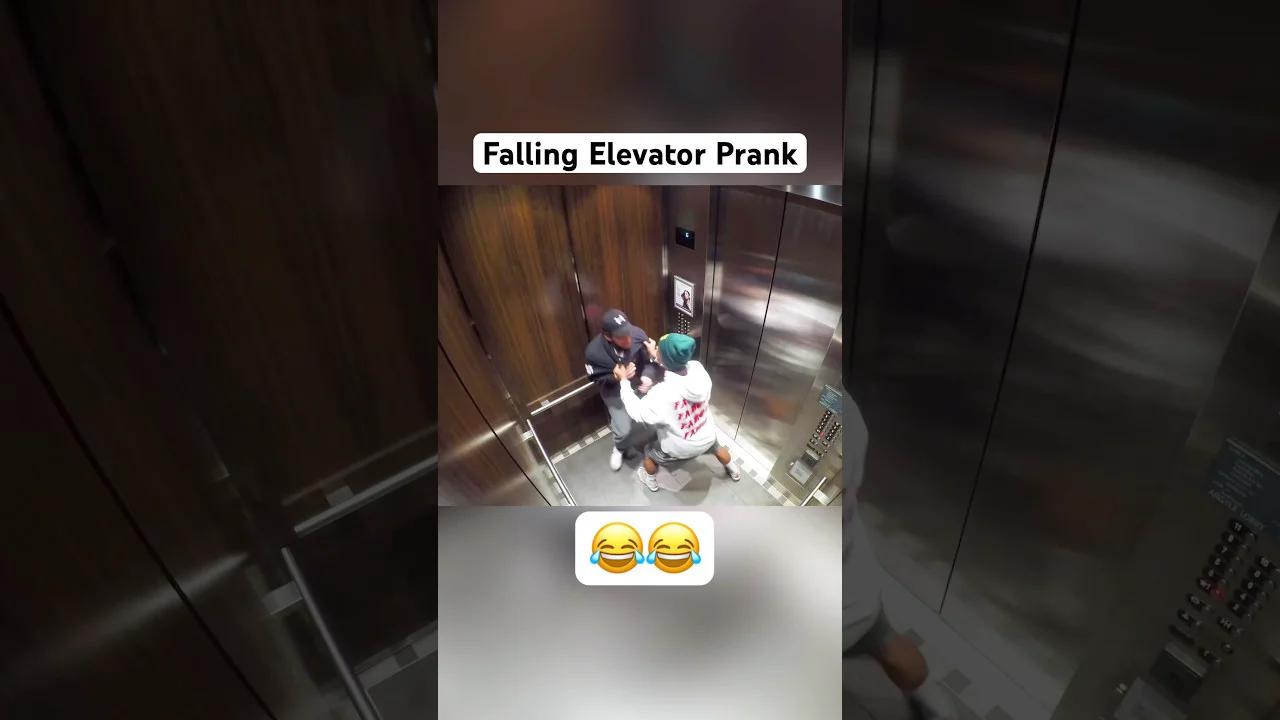 Falling Elevator Prank 😂 #Pranks #JoeySalads #ViralVideos
