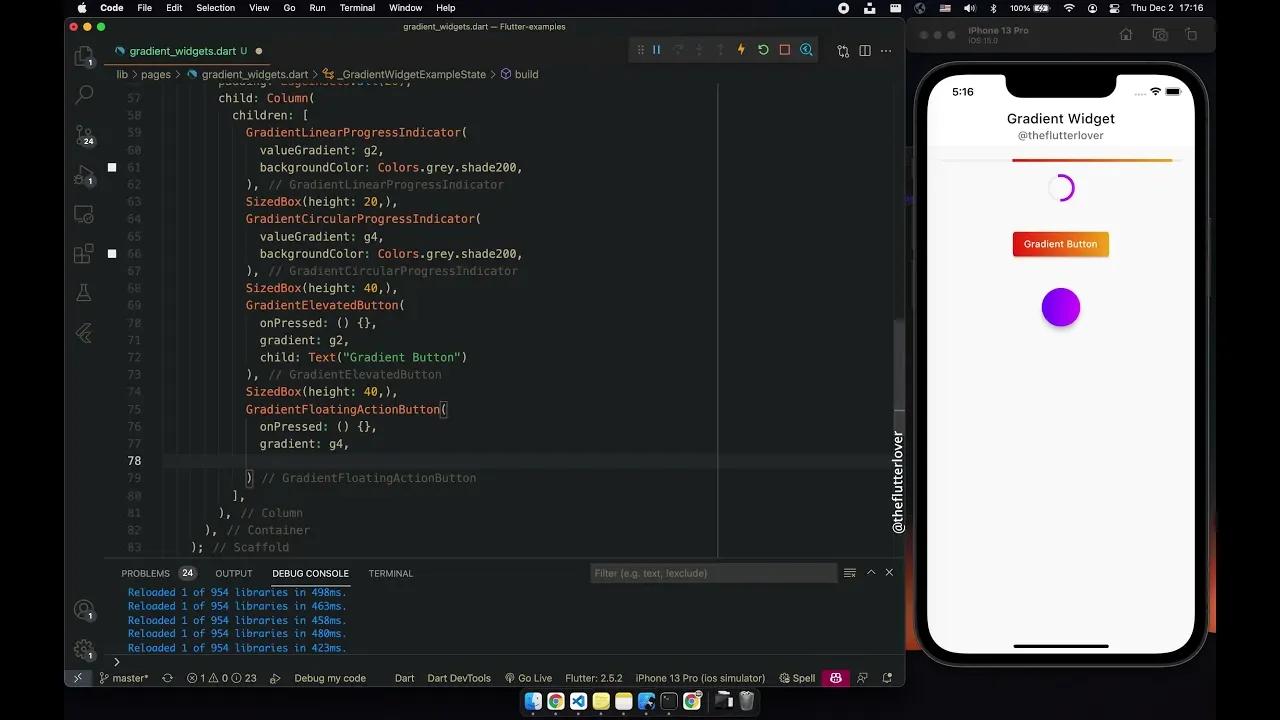 Flutter Ui Gradient Widget Package Example