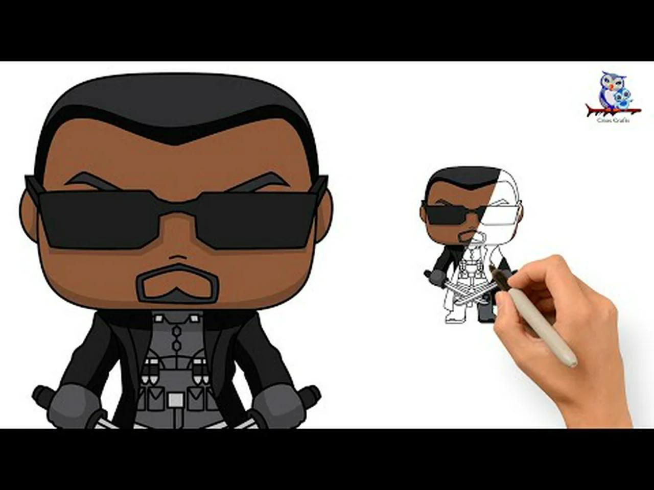 How To Draw Blade The Daywalker - Marvel Art Tutorial