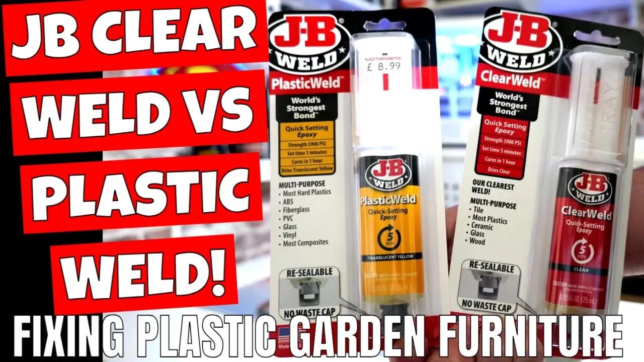 JB Plastic Weld VS JB Clear Weld For Repairing Plastic Garden Furniture ...