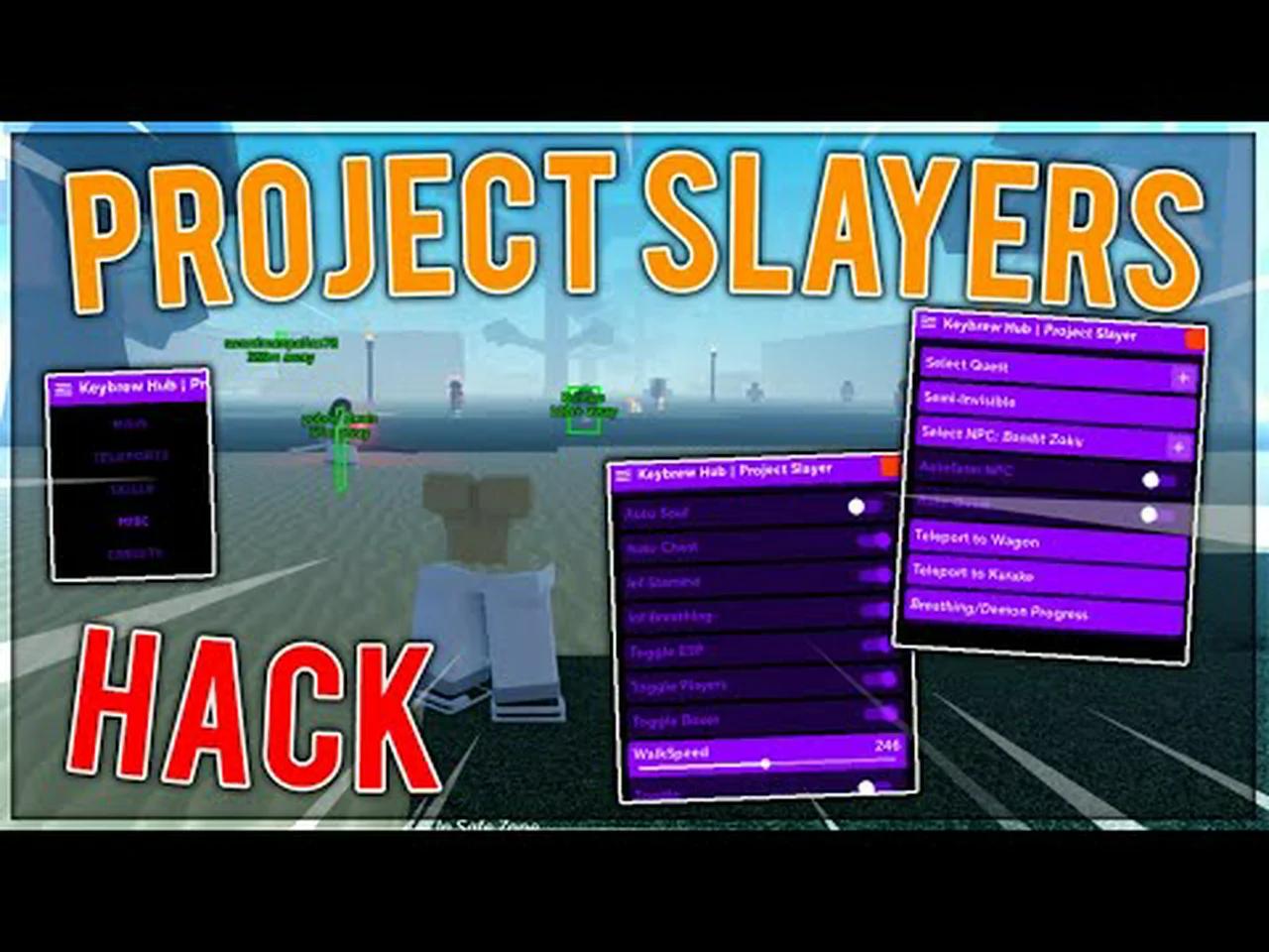 Project Slayers Script Hack GUI 👺 Fast Auto Farm, Invisible, Auto Spin ...