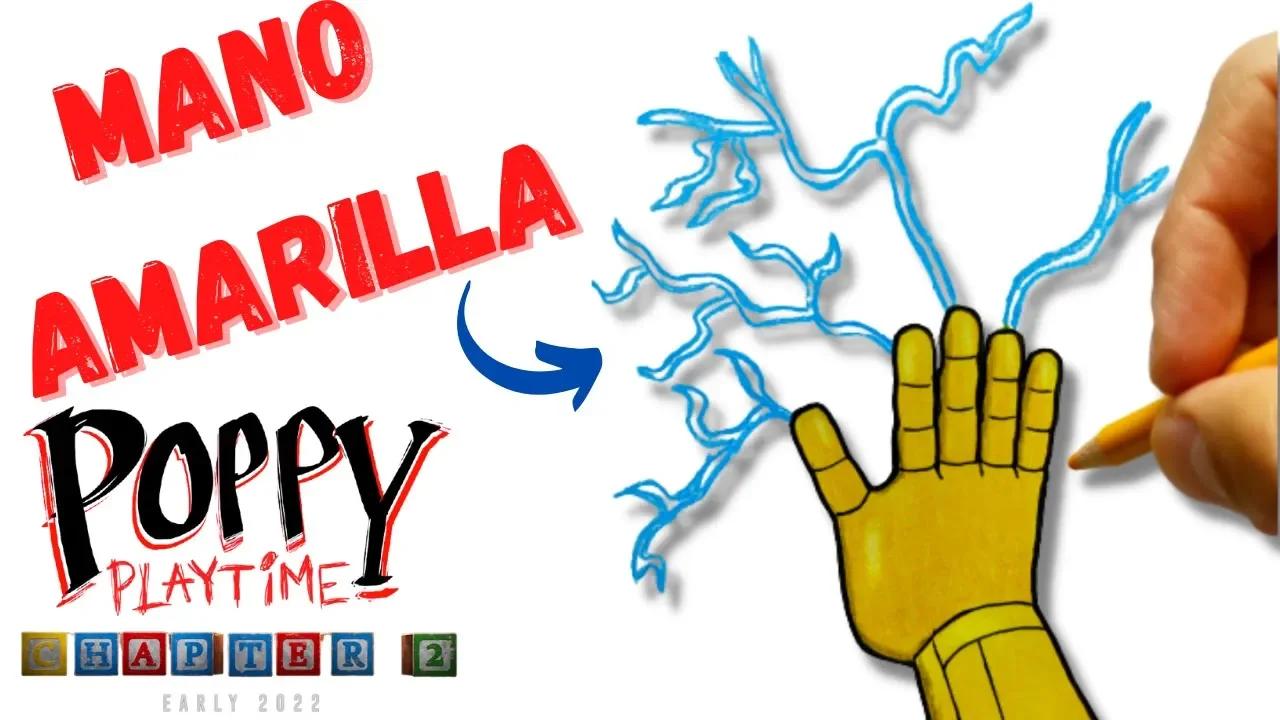 Cómo Dibujar La🖐️mano Amarilla De Poppy Playtime Chapter 3 Grab Pack