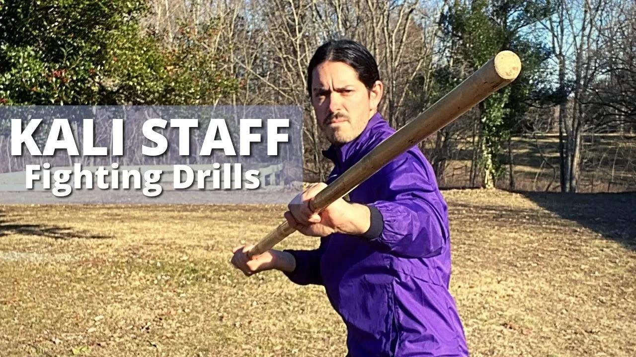 BEGINNER Staff Fighting Techniques Drill | Kali Martial Arts