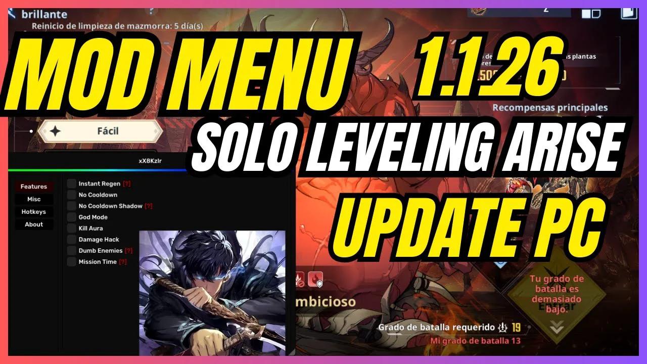 DESCARGA MOD MENU SOLO LEVELING ARISE v1.1.26