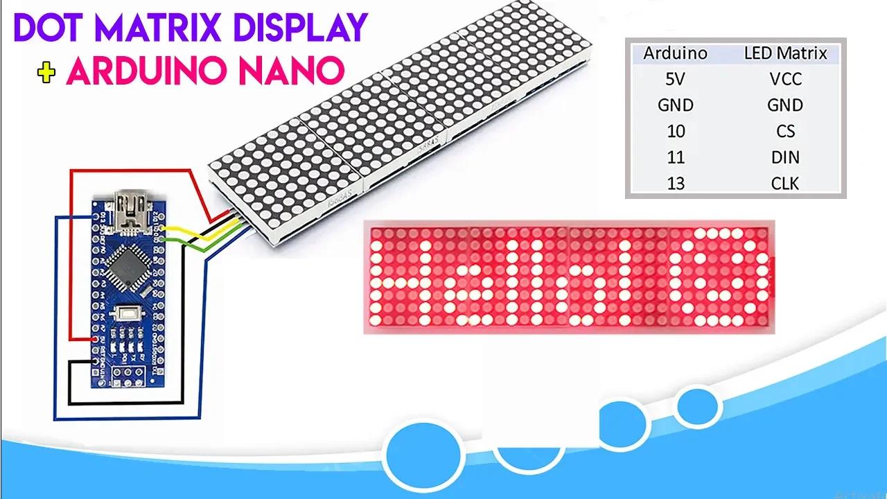 How To Use A Max7219 Led Dot Matrix With An Arduino Nano Using 8×8 Dot Matrix Led With Arduino