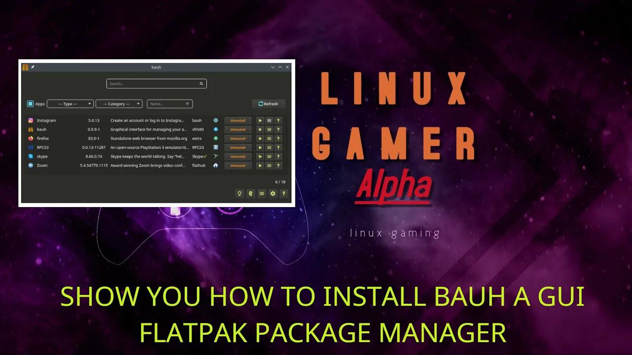 how to install bauh a GUI flatpak package manager on linux