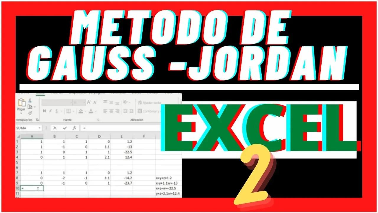 Guass-Jordan Resuelto usando excel Parte 2