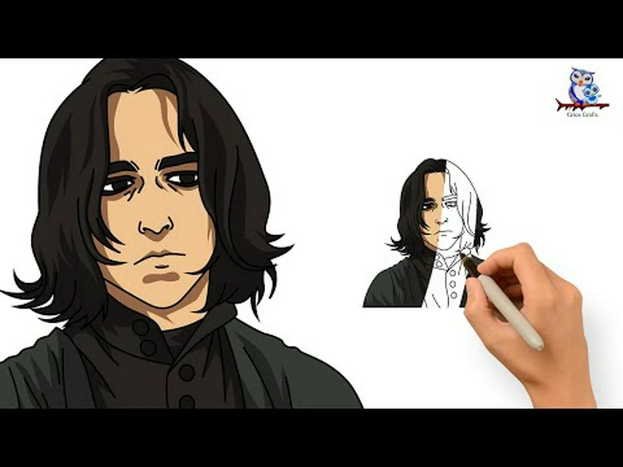 How To Draw Professor Severus Snape Harry Potter - Tutorial