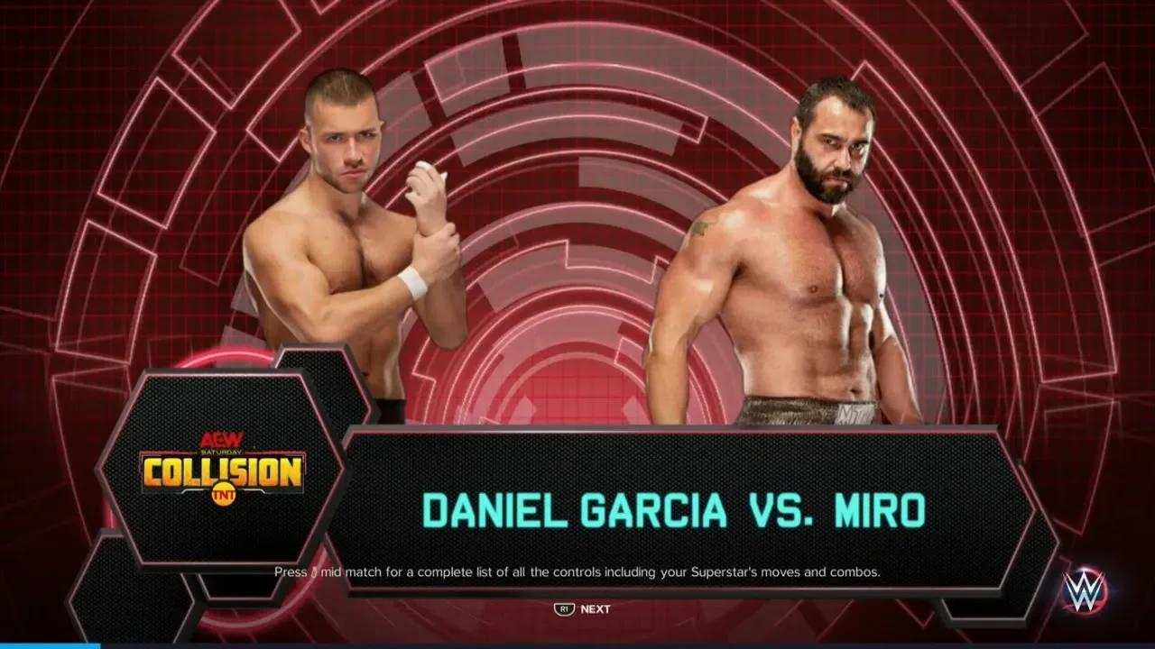 AEW Collision Miro vs Daniel Garcia
