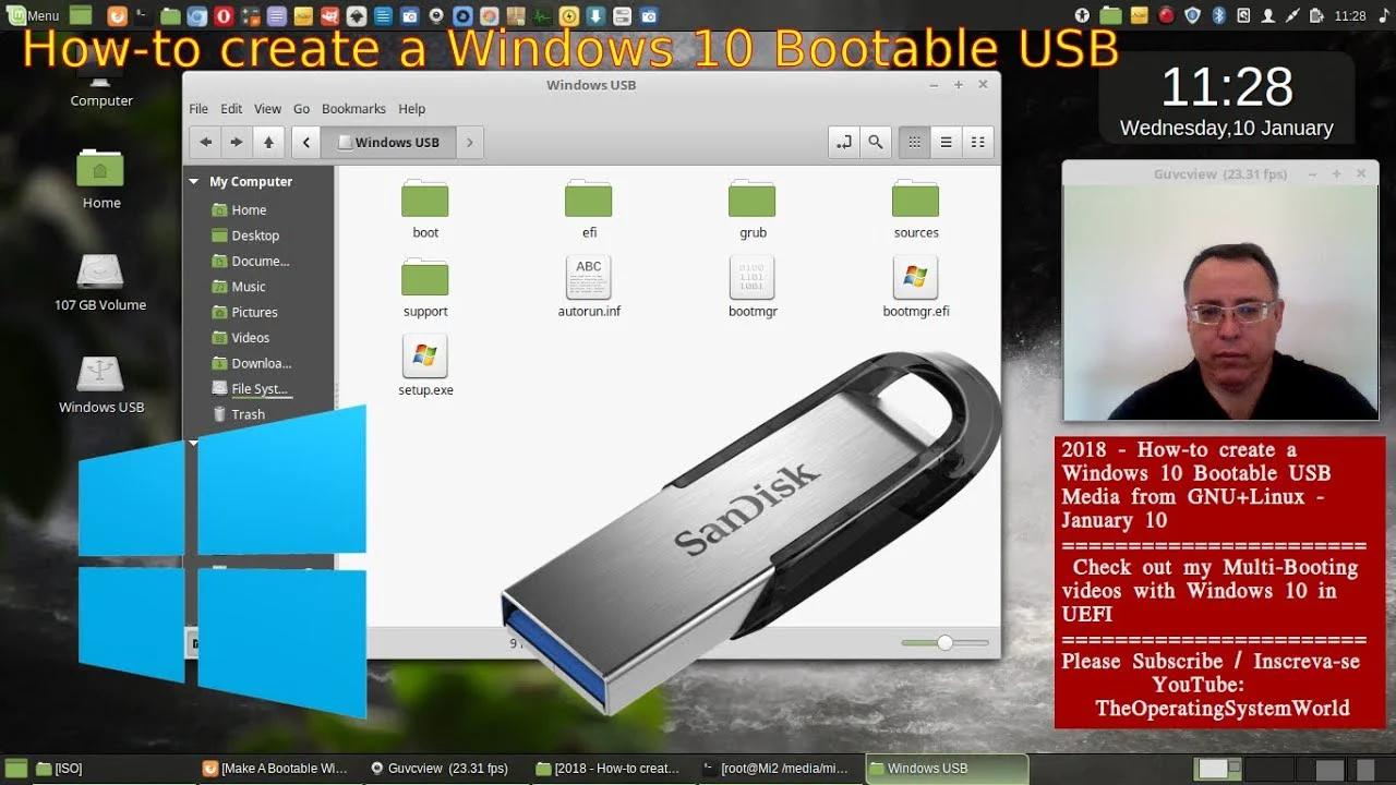2018 - How-to create a Windows 10 Bootable USB Media from GNU+Linux ...