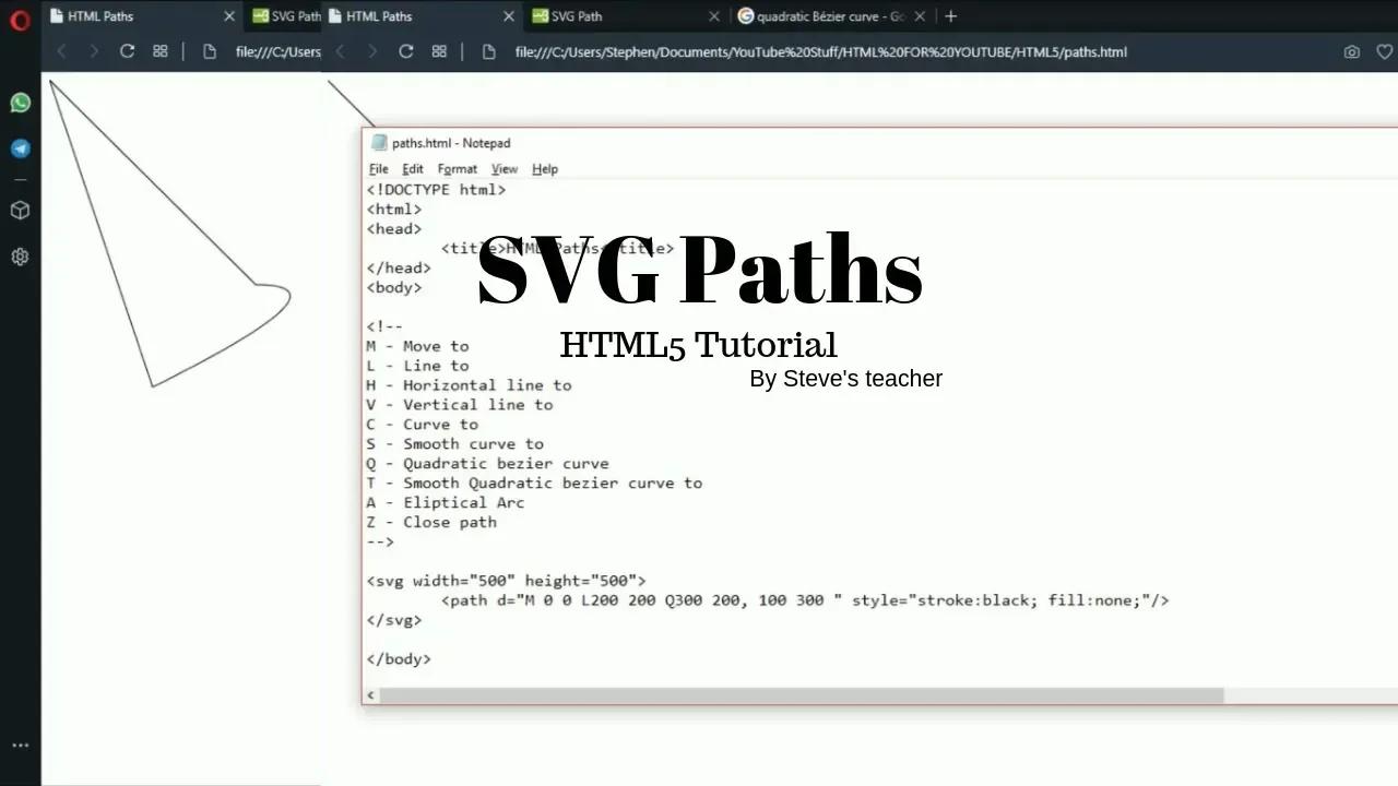 SVG Paths | HTML5 part 14 (SVG Part 6)