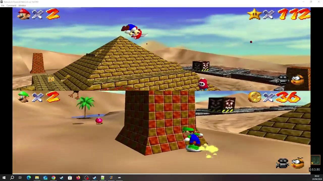 S. Mario 64 Multiplayer Splitscreen (1080p) [Remaining RA] - Coin-Rush ...