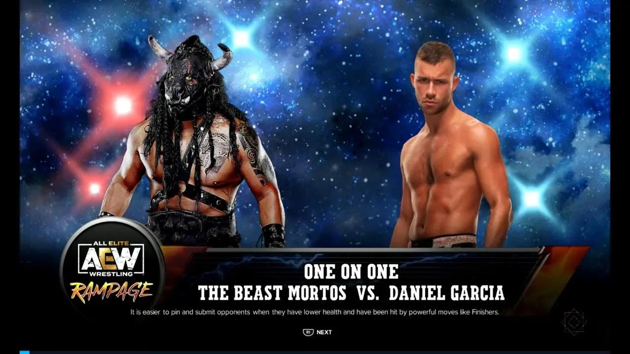 AEW Rampage Daniel Garcia vs The Beast Mortos Continental Classic Blue ...