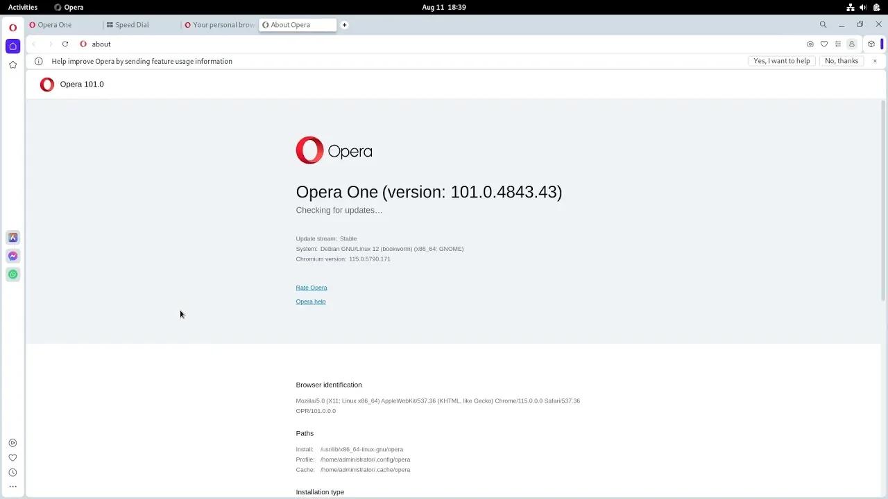 How to install the Opera browser on Debian 12