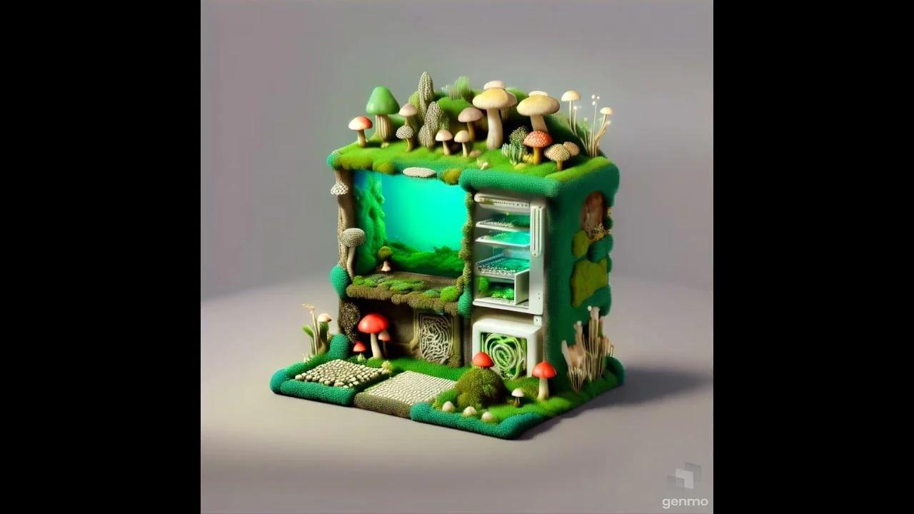 🍄🌿 Eco-Friendly Computer: Mushroom, Moss, and Slime Mold Build # ...
