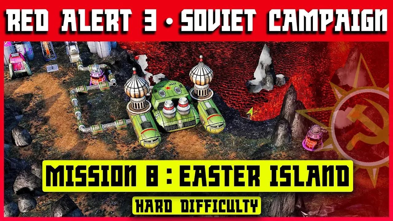 Red Alert 3 4K - Soviet Mission 8 - Easter Island - The Stone-Faced ...